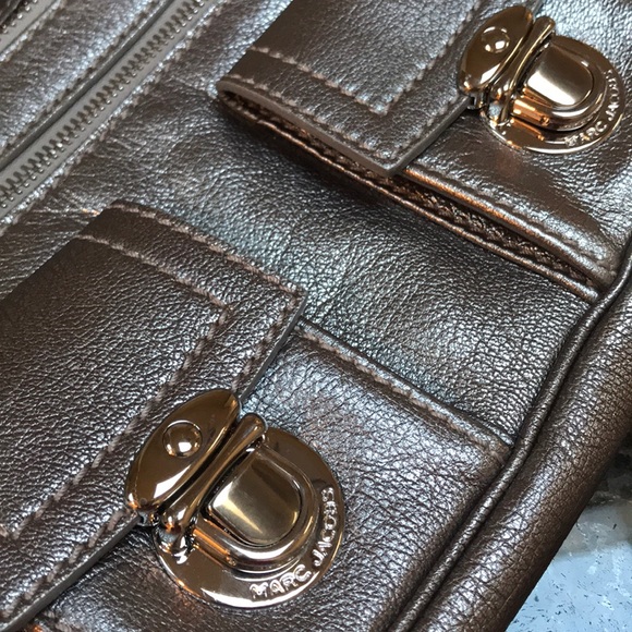 Marc Jacobs | Bags | Marc Jacobs Mini Stella Metallic Silver Handbag ...